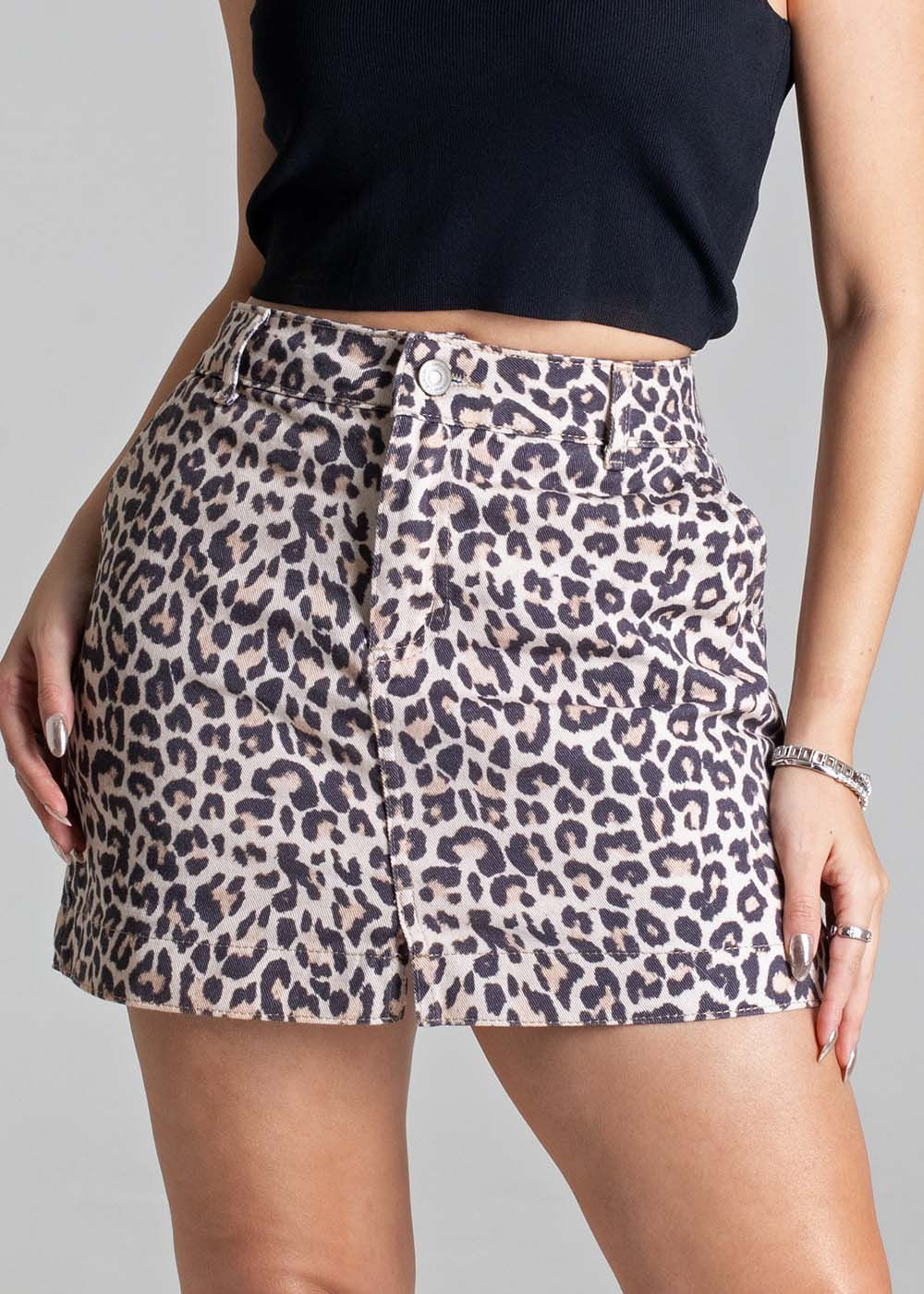 Saia Feminina Sarja Sawary Animal Print | Oscar | Oscar